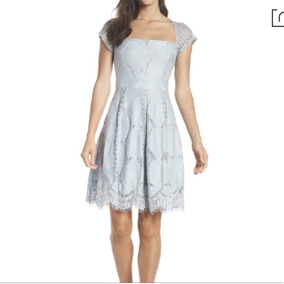 foxiedox | Dresses | Foxiedox Theodora Square Neck Lace Dress | Poshmark